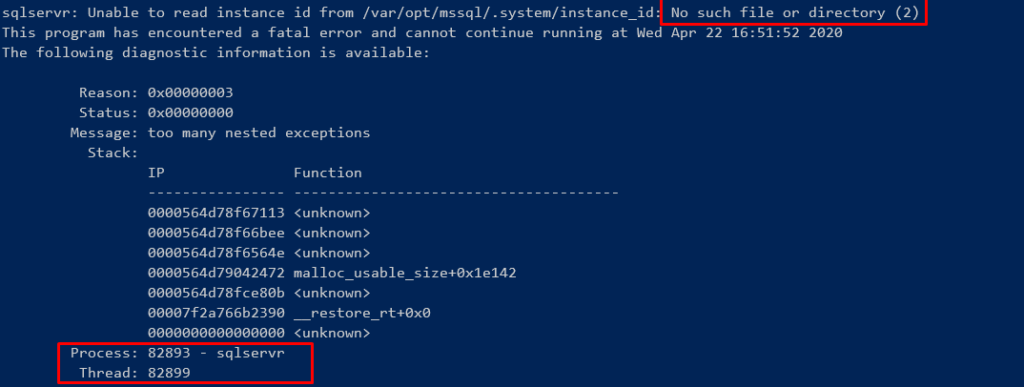 SQL on Linux: Erro Unable to read instance id from /var/opt/mssql/.system/instance_id | The Sql ...